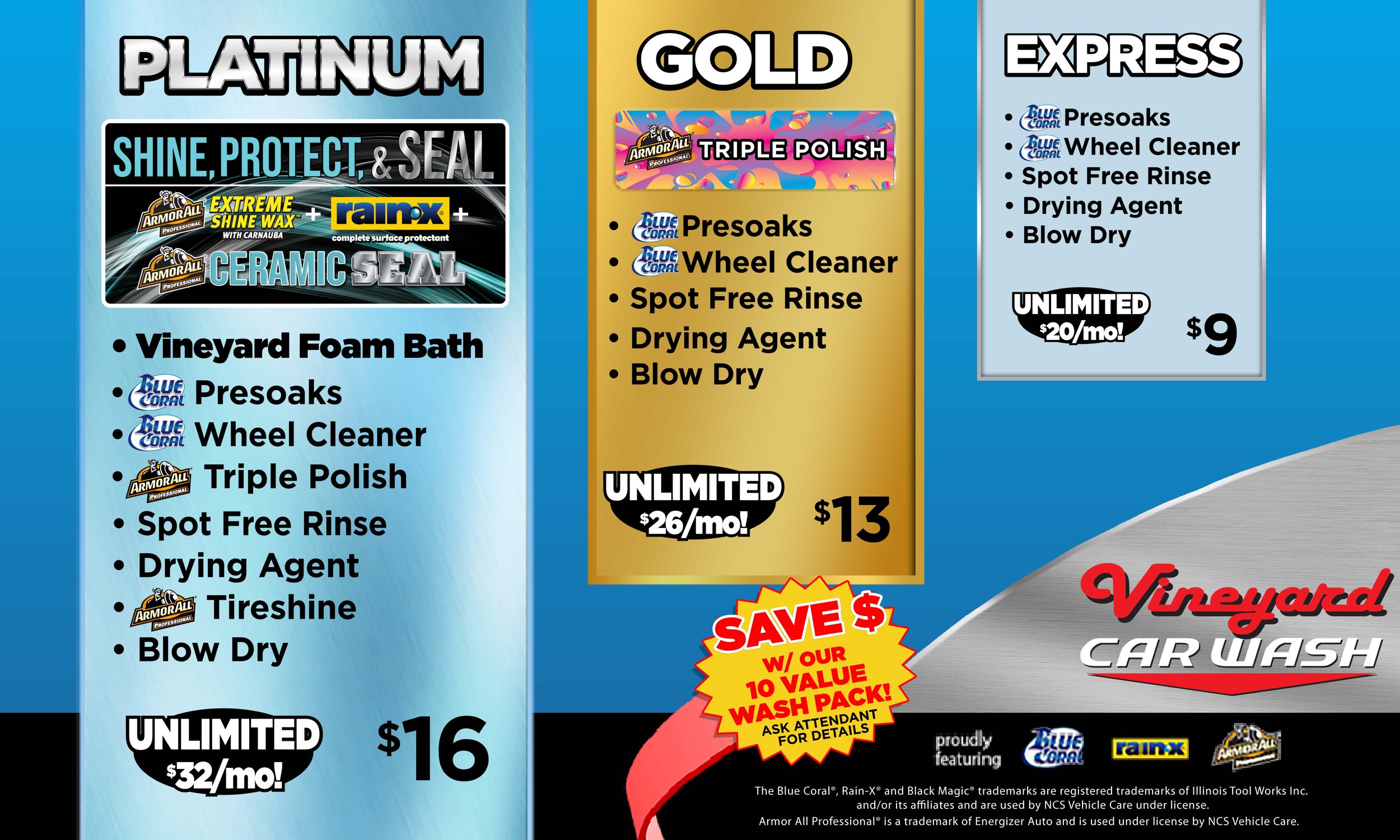 Vineyard Car Wash: | UNLIMITED WASH CLUB